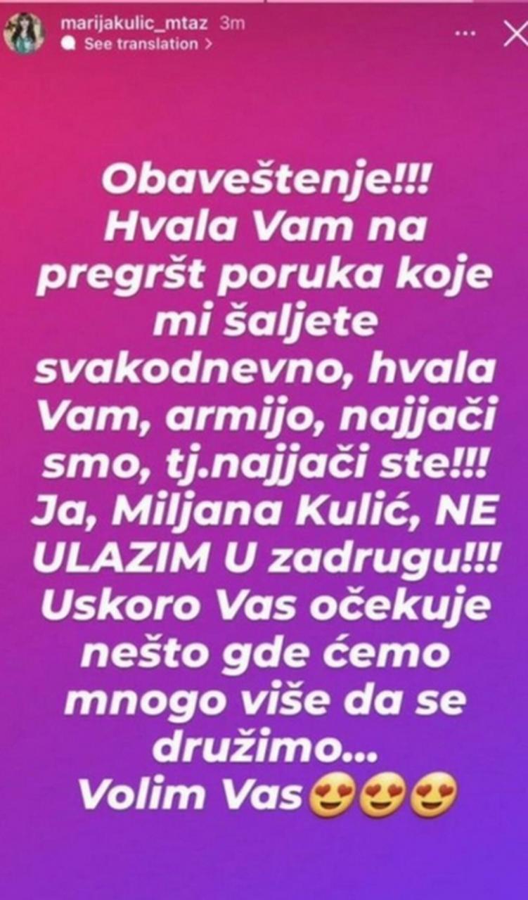 Miljana Kulić potpisala ugovor sa TV Pinkom za Zadrugu 7 pa demantovala učešće u TV Pink Eliti ...